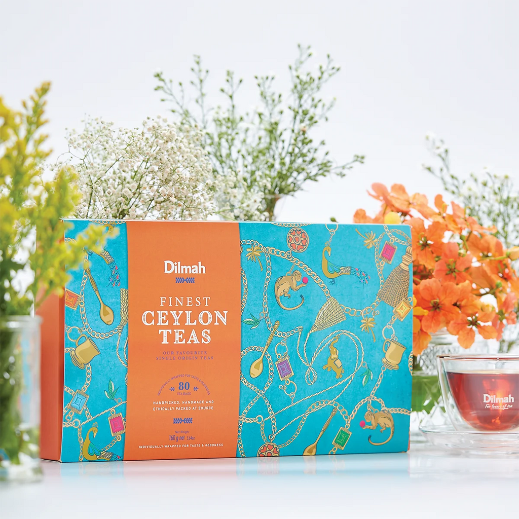 Dilmah Finest Ceylon Teas Variety Gift Pack-80 Individually Wrapped Te ...